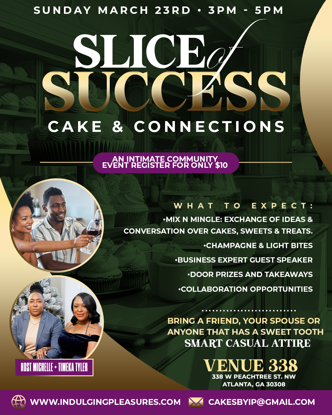 Cake & Connections Event – Indulging Pleasures